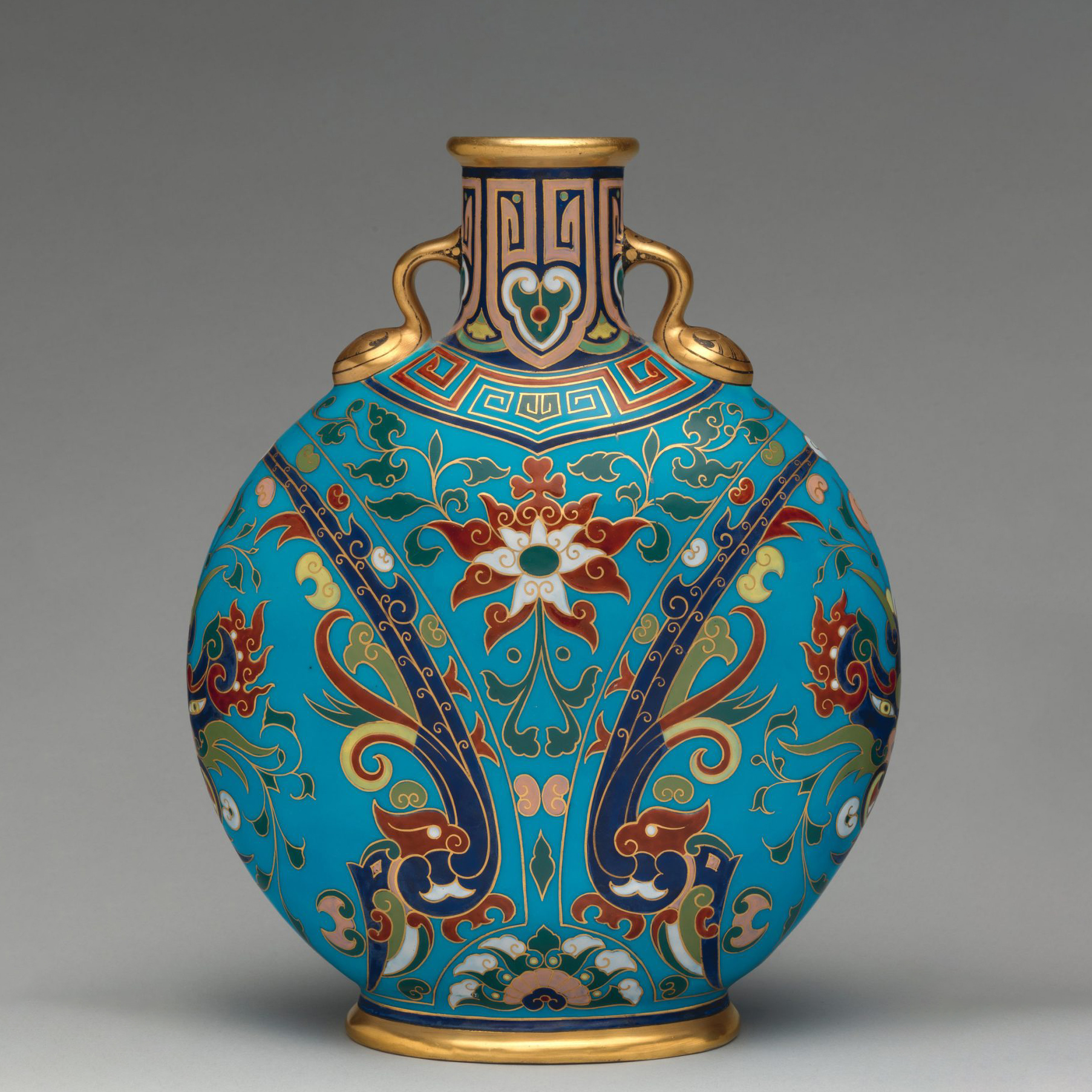 Minton 1348 Cloisonné Style Pilgrim Bottle by Christopher Dresser ...
