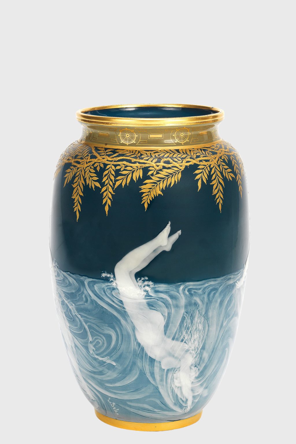 Minton Pate-sur-Pate vase “The Bath”by Solon – AntiqueRef