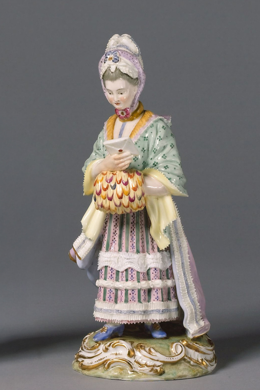 Minton 156 Figure of Lady with Muff – AntiqueRef