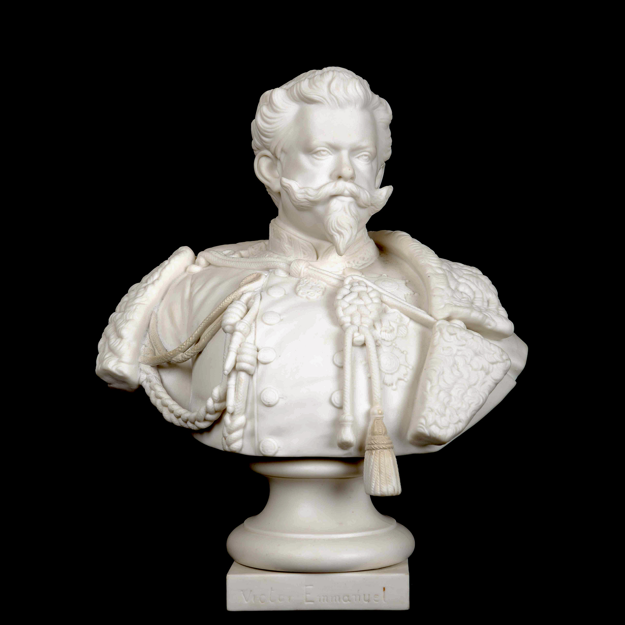 Minton 358 Parian Bust of Victor Emmanuel King of Sardinia – AntiqueRef