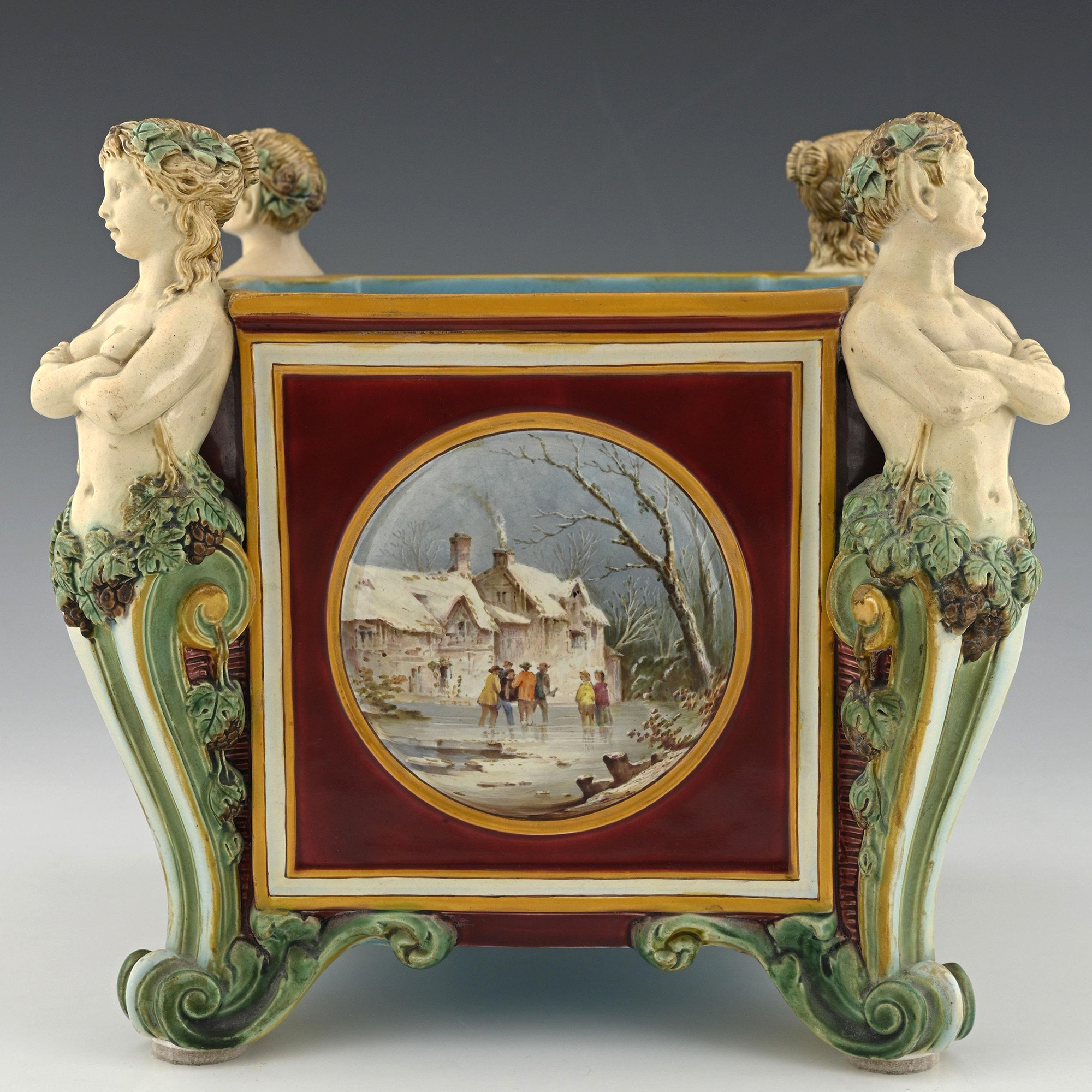 Minton 602 Majolica Jardiniere – AntiqueRef
