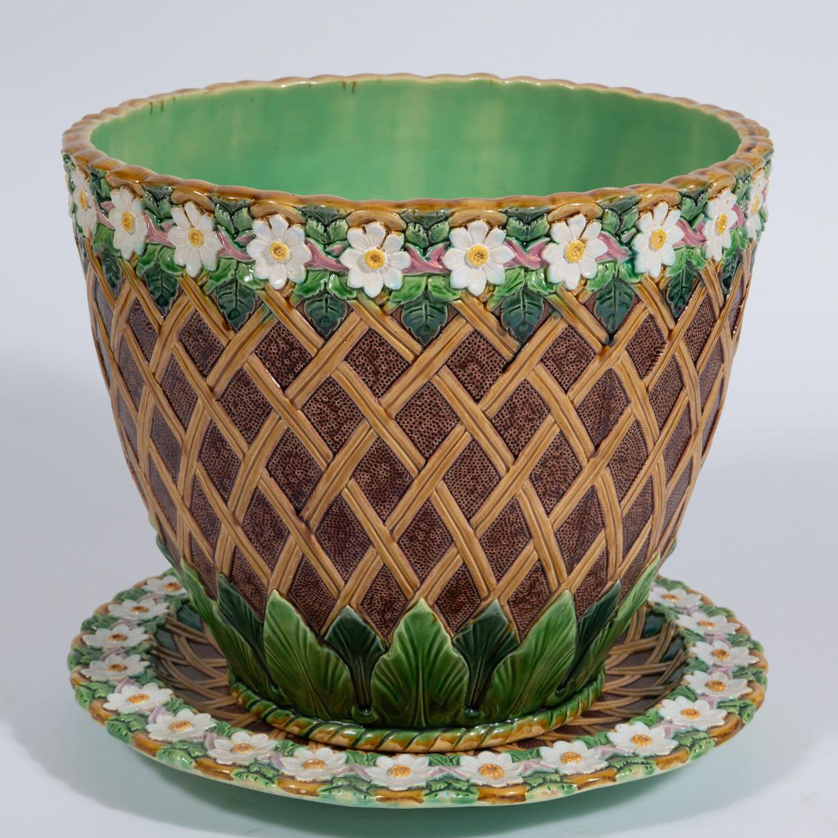 Minton 875 Daisy Garden Pot – AntiqueRef