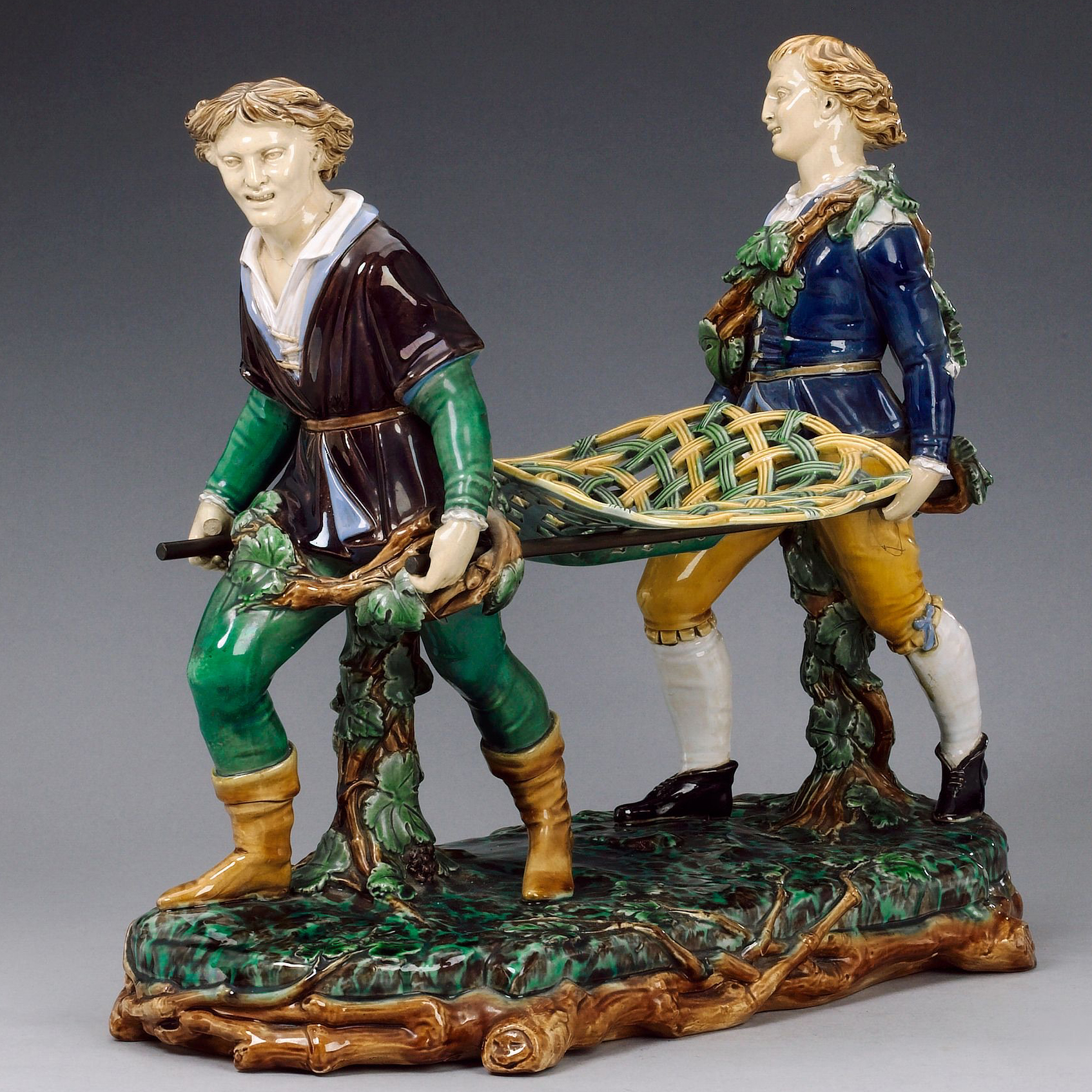Minton 728 Majolica group of the Vintagers – AntiqueRef
