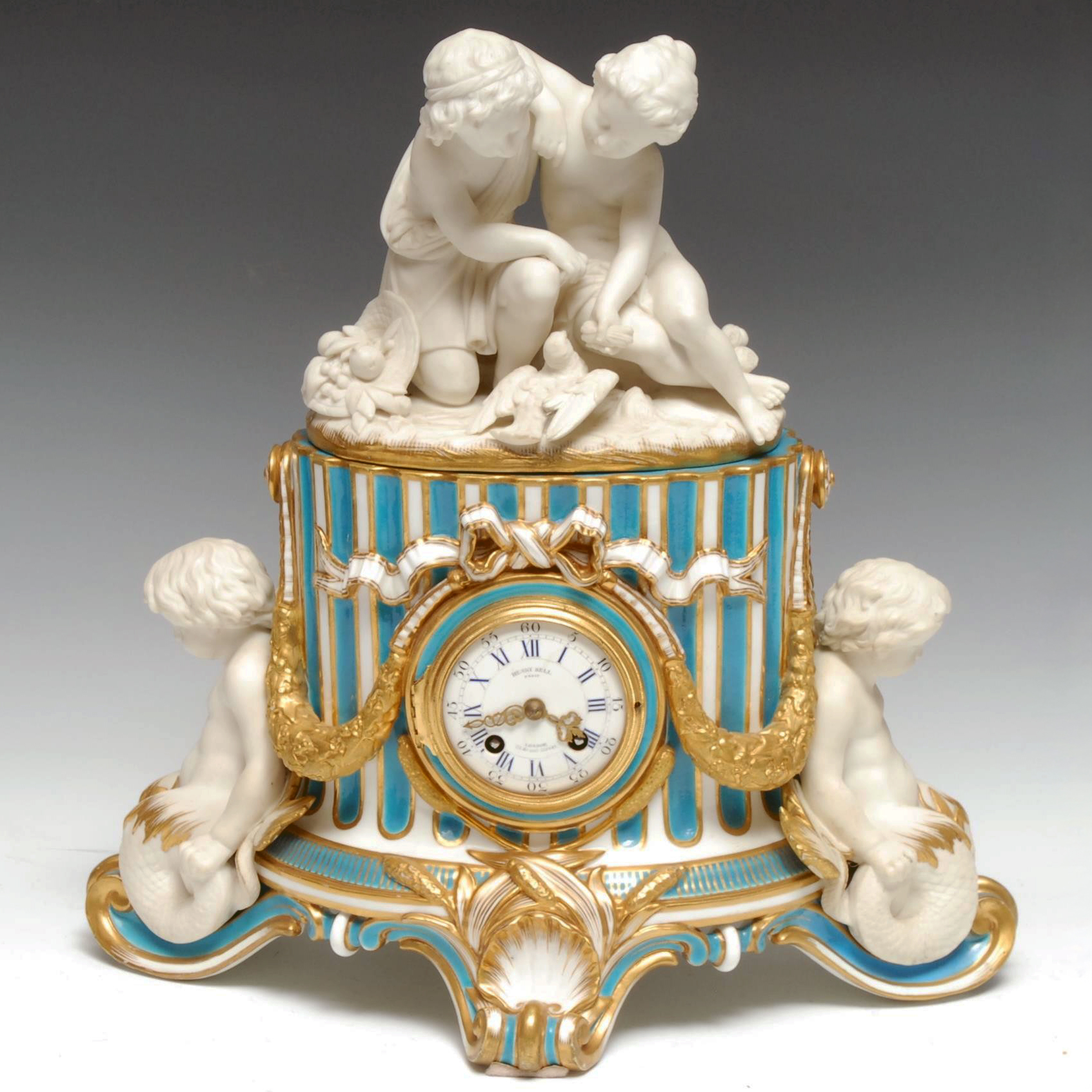 Minton 1063 Parian Clock – AntiqueRef