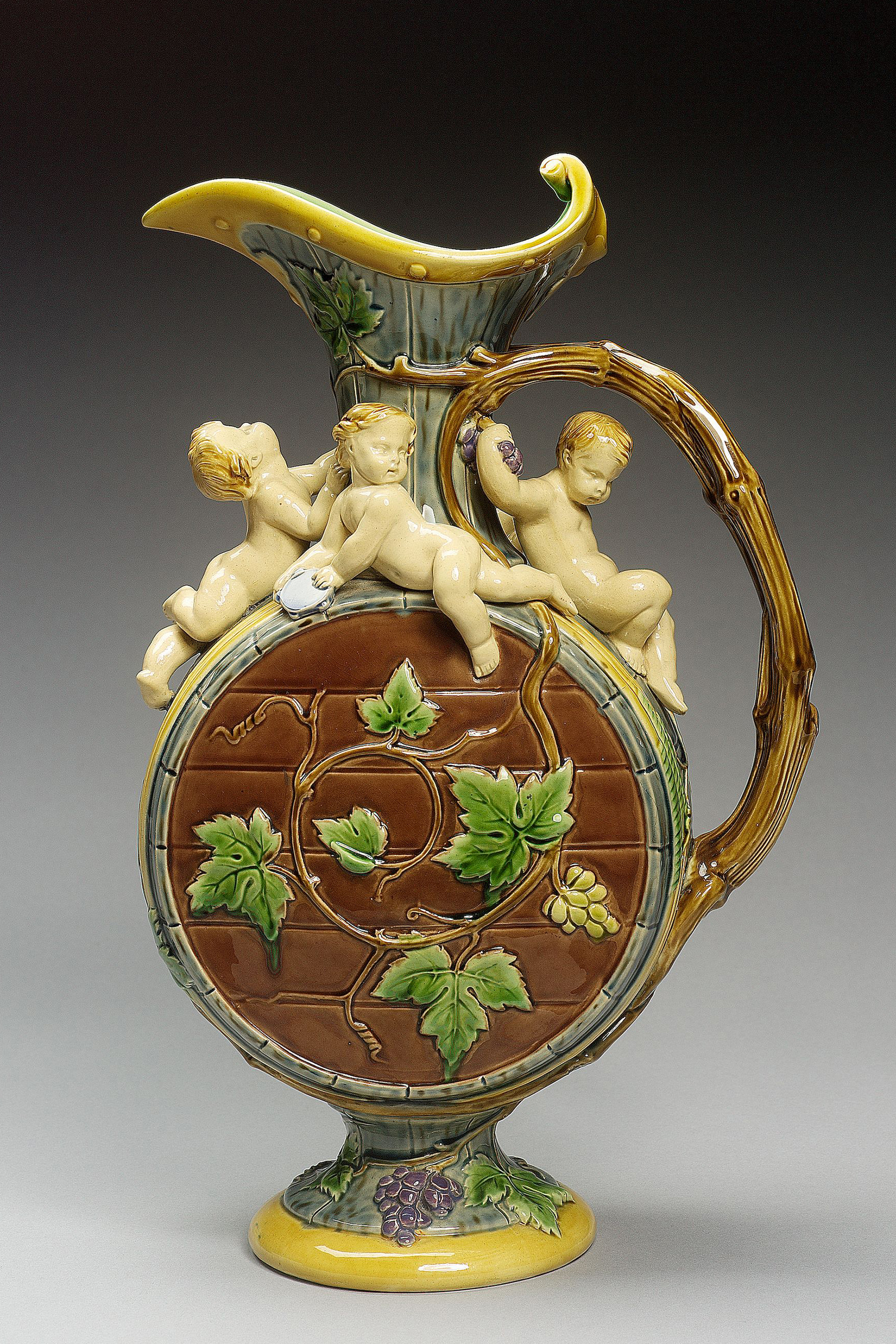 Minton 900 Ewer with Ivy Band and Cherub Figures – AntiqueRef